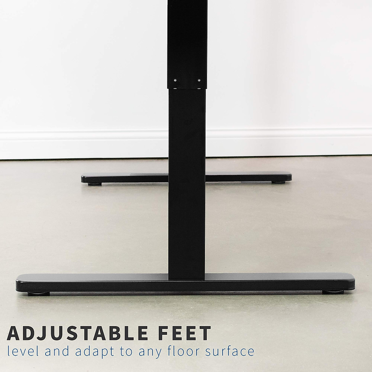 VIVO Electric Stand Up Desk Frame for 40 to 75 inch Table Tops, Frame Only, Single Motor Ergonomic Standing Height Adjustable Base with Memory Controller, Black, DESK-EV00B