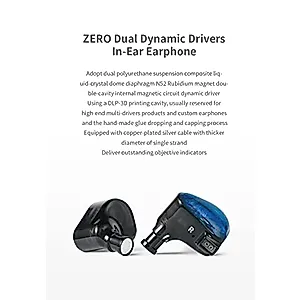 Fanmusic TRUTHEAR x Crinacle Zero Earphone Dual Dynamic Drivers in-Ear Earphone with 0.78 2Pin Cable Earbuds (Zero)