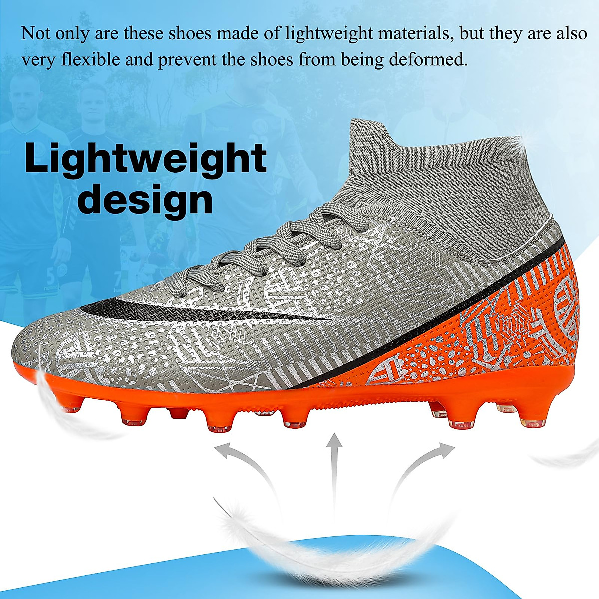 Soccer Cleats Mens Women Football Cleats Soccer Shoes Tacos De Futbol para Hombre Football Training Futsal Shoes Zapatos De Soccer para Hombres Professional Football Training Boots AG FG