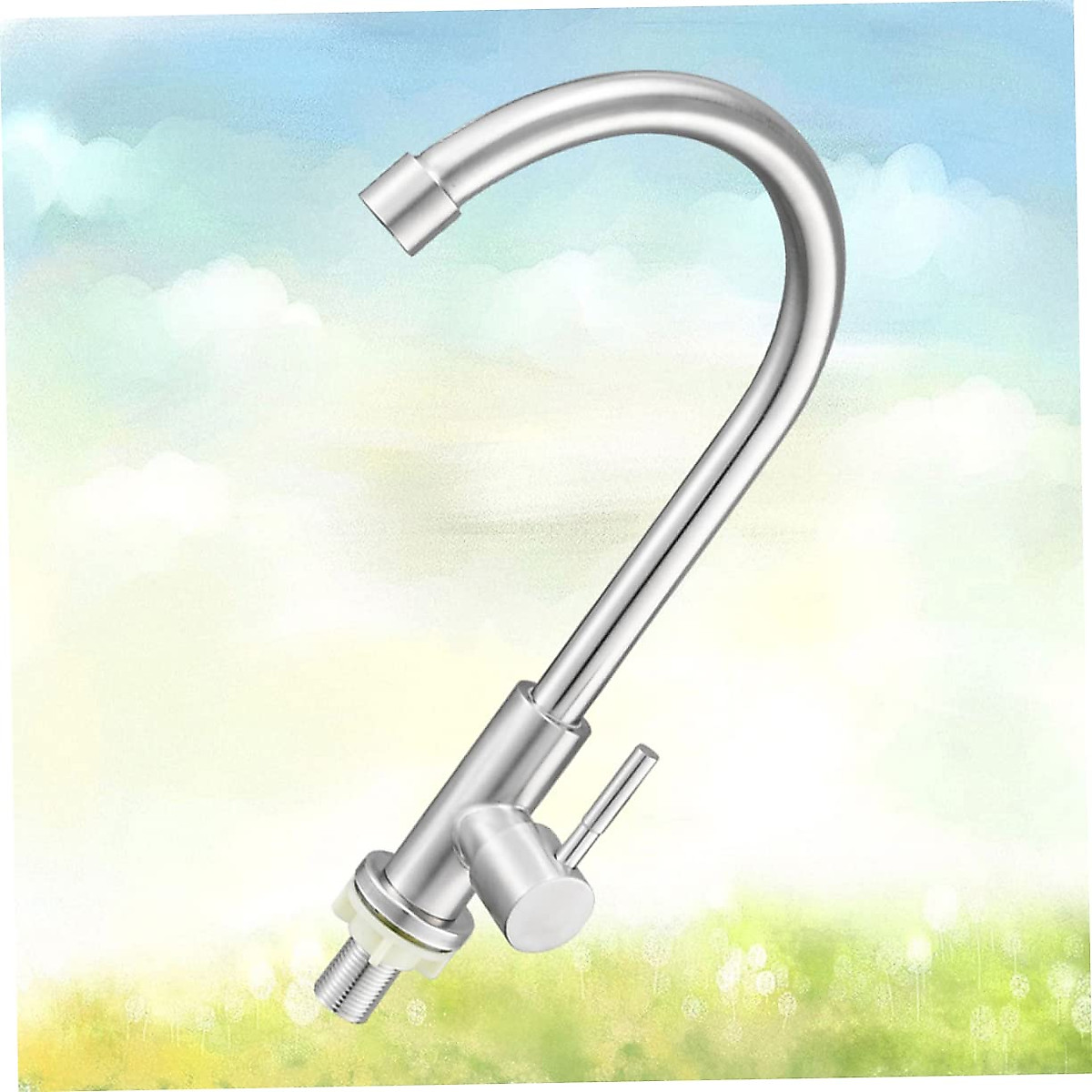 Gadpiparty Waterfalls Outdoor Kitchen Water Faucet Spaghetti Spoon Server Sink Faucets Waterfall Bath Taps Outdoor Faucets Kitchen Water Tap Outdoor Hose Faucet Single Cold Faucet Vertical