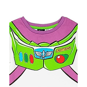 Disney Toy Story Boys Pajama Set | Kids Buzz Lightyear Hero T-Shirt & Shorts PJs Loungewear | Movie Nightwear Pajama Gift Green
