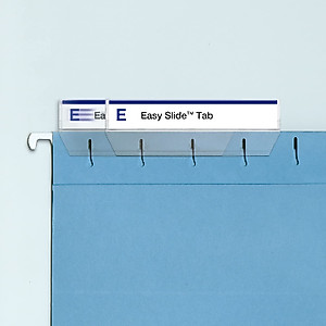 Smead Easy Slide Tab, 1/3-Cut, Clear, 18 Per Pack (64626)