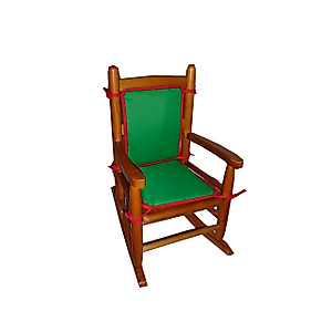 Baby Doll Bedding Holiday Solid Reversible Junior Rocking Chair Pad, Green/Red