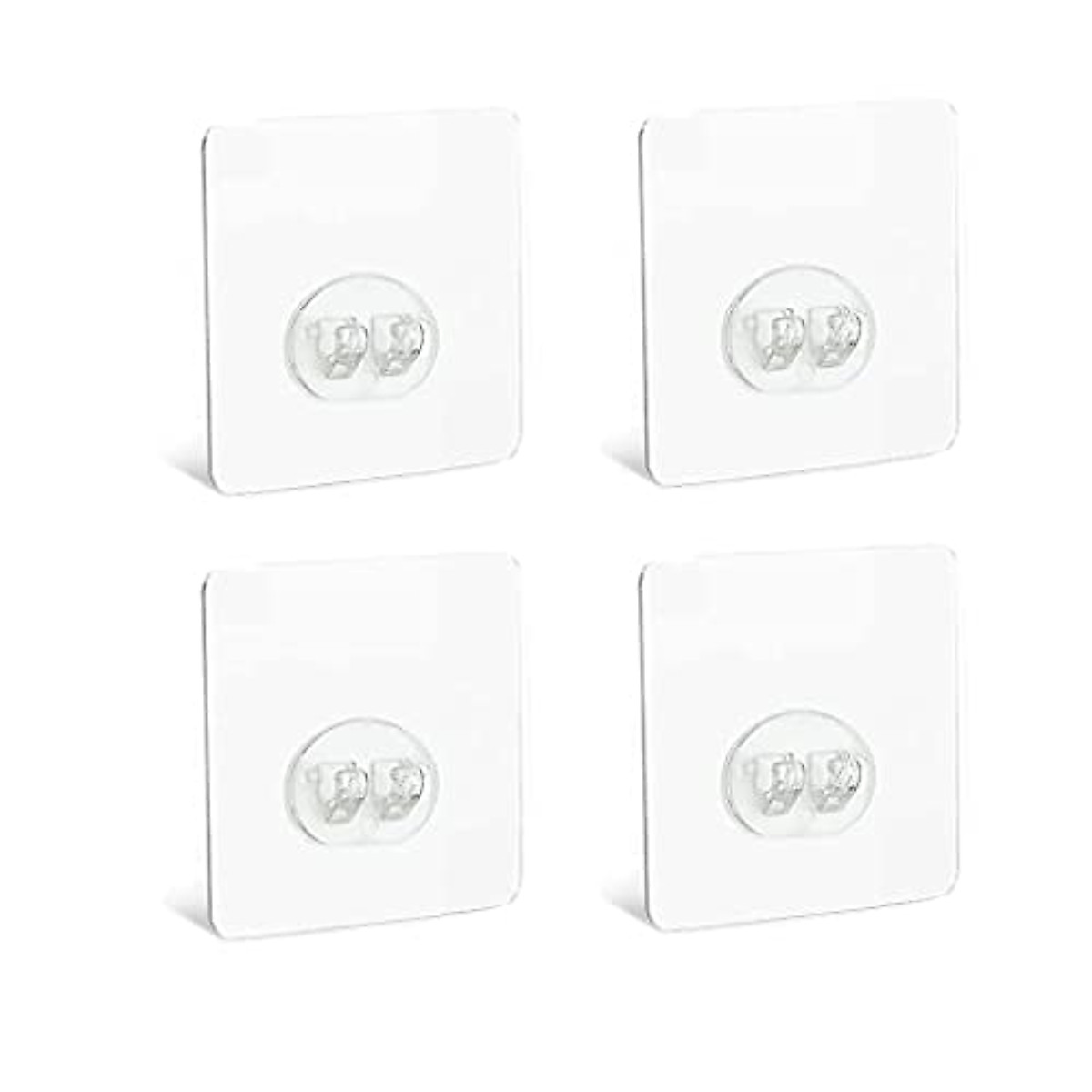 TEKNOTEL 4PCS Shower Caddy Adhesive Sticker Replacement Hook for Corner Shower Caddy Bathroom Rack Shelf Soap Dish Basket Wall Hanging Hook with Strong Sticky, No Drilling Bath Kitchen Organizer