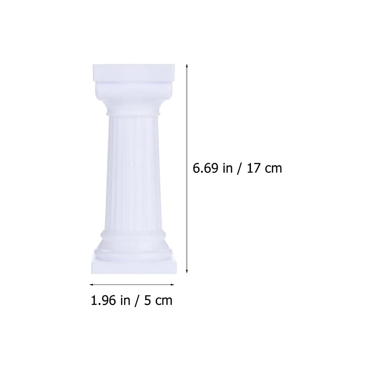 HEMOTON Roman Column Cake Tiered Stands: 4Pcs Plastic Cake Pillars Mold Fondant Holder Multi- Layered Cake Roman Column Support Stand for Wedding Birthday Party Decoration 17cm