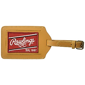 Rawlings | Heart of the Hide Luggage Tag | Tan | 4.5' x 2.5'