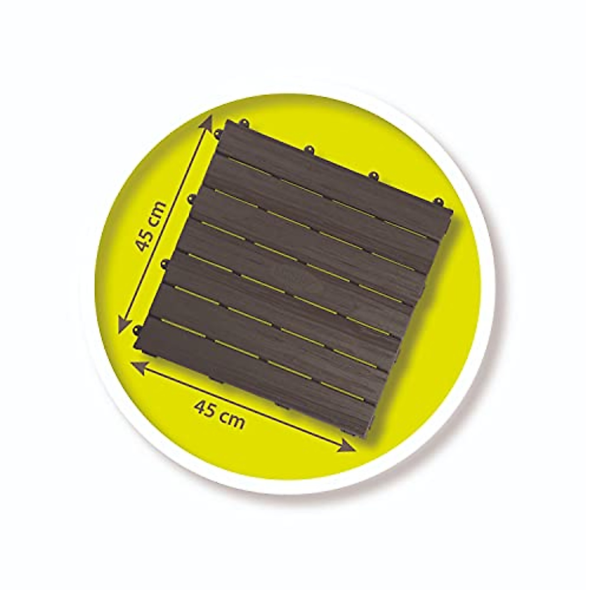 Smoby- Set of 6 Playhouse, Floor Tiles, Brown, Indoor or Outdoor Use, Plastic, Convenient for Use with Most Playhouses, for Ages 2 and up