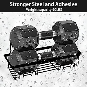 4 Pack Self Adhesive Shower Shelves,Shower Caddy Organizer Rack with 23 Hooks for Hanging Shampoo Conditioner,Rust-Proof 304 Stainless Steel Shower Storage Organization for Bathroom(Black)