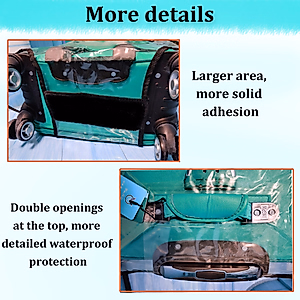 ZOUNI Clear PVC Luggage Cover Protectors, 30 Inch Waterproof Transparent Travel Luggage Protector Suitcase Cover Protectors for Wheeled Suitcase (30"（20.8" L x 13" W x 29.5" H）)