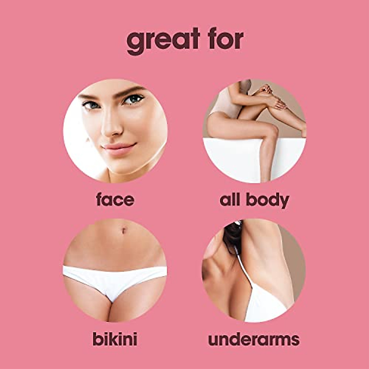 Nad's Hair Removal Waxing Dots - Strawberries & Cream Hard Wax Beads - Wax Kit Hair Removal For Women - Microwaveable No-Strip Formula