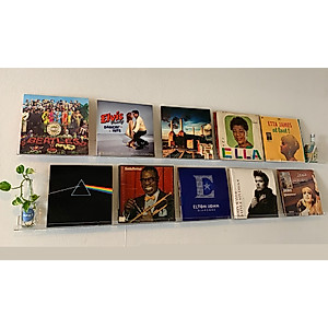 MIZUKUM 15-Inch Premium Clear Acrylic Wall Shelves: Versatile Floating Display Ledge for Books, Decor & Storage - Ideal for Living Room, Bedroom, Kitchen & Bathroom (6)