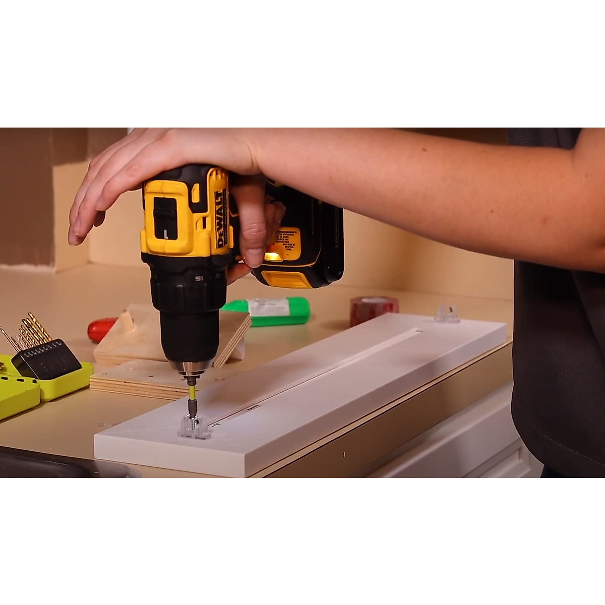 False Front Cabinet Clips, Hosrnovo 4 Pairs with Screws Reinforced Sink Tip-Out Snap for Kitchen Cabinet Drawer Fronts Replace/2 Drawers