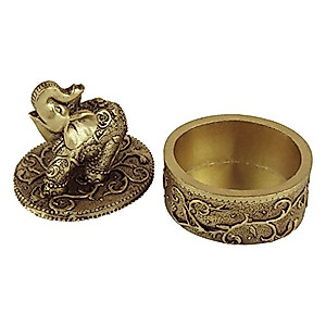 Evelots Jewelry Trinket Box-Elephant-Wedding Ring Holder-Hand Painted-Keepsake