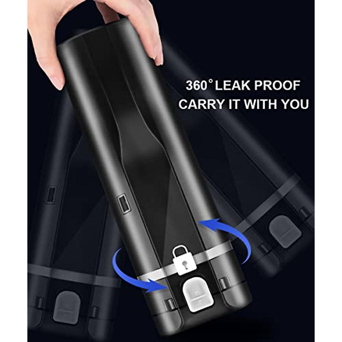 24V/12V Travel Electric Kettle for Car/Truck, 480ml Car Heating Mug with Anti-Spill Lid, Leakproof, 304 Stainless Steel Liner Portable Coffee Tea Cup Up to 100℃ Variable Temp Control Thermos