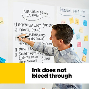 Post-it Super Sticky Easel Pad, 25 x 30 Inches, 30 Sheets/Pad, 4 Pads, Large White Premium Self Stick Flip Chart Paper, Super Sticking Power (559-4)