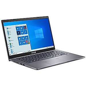 Asus VivoBook 14 Thin and Light Laptop, 14'' FHD IPS Display, 11th Gen Core i3-1115G4, 8GB DDR4 RAM, 256GB PCIe SSD, USB-C, HDMI, Backlit Keyboard, Fingerprint Reader, WiFi, Webcam, Win 11 Slate Grey