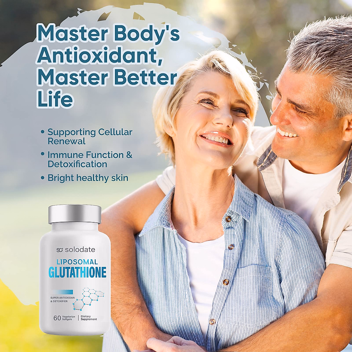 Liposomal Glutathione Supplement 2000mg, Pure Reduced Active L-Glutathione Complex Formula for Max Antioxidant, Detox, Health Aging and Immune