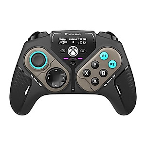 Turtle Beach Stealth Pivot Wireless Smart Game Controller Officially Licensed for Windows PC – Rotating Modules, Display Dashboard, Hall-Effect Sticks, Remappable Buttons, Bluetooth, 20-Hour Battery