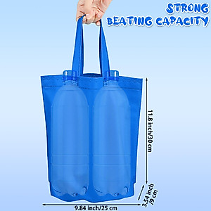 Aneco 24 Pack 11.5 by 11.5 Inches Bottom Birthday Party Bags Non-Woven Treat Bags Easter Egg Hunt Gift Bag Rainbow Colors with Handles, 6 Colors