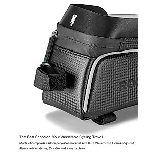 ROCKBROS Bike Phone Bag Bike Pouch Top Tube Bag Bicycle Front Frame Bag Waterproof Bike Accessories Bag Phone Holder Compatible with iPhone Xs Max 11 Pro Plus, Samsung S10