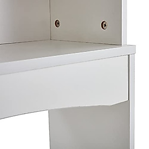 AWQM Over The Toliet Storage, Bathroom Over Toliet Storage Cabinet with Shelves and Doors, Bathroom SpaceSaver Organizer - White