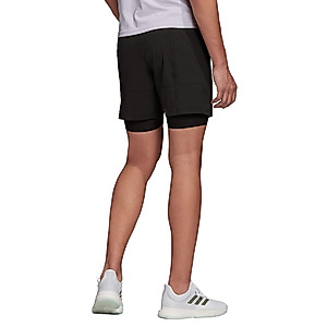 adidas Men's 2 In 1 Ergo Short HEAT.RDY Legend Earth/Gray Medium 7"