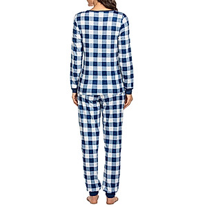 Ekouaer Ladies Pajama Set Plus Size Pajamas for Women Joggers Pladi Pants Pj Set Two Piece Pajama Set
