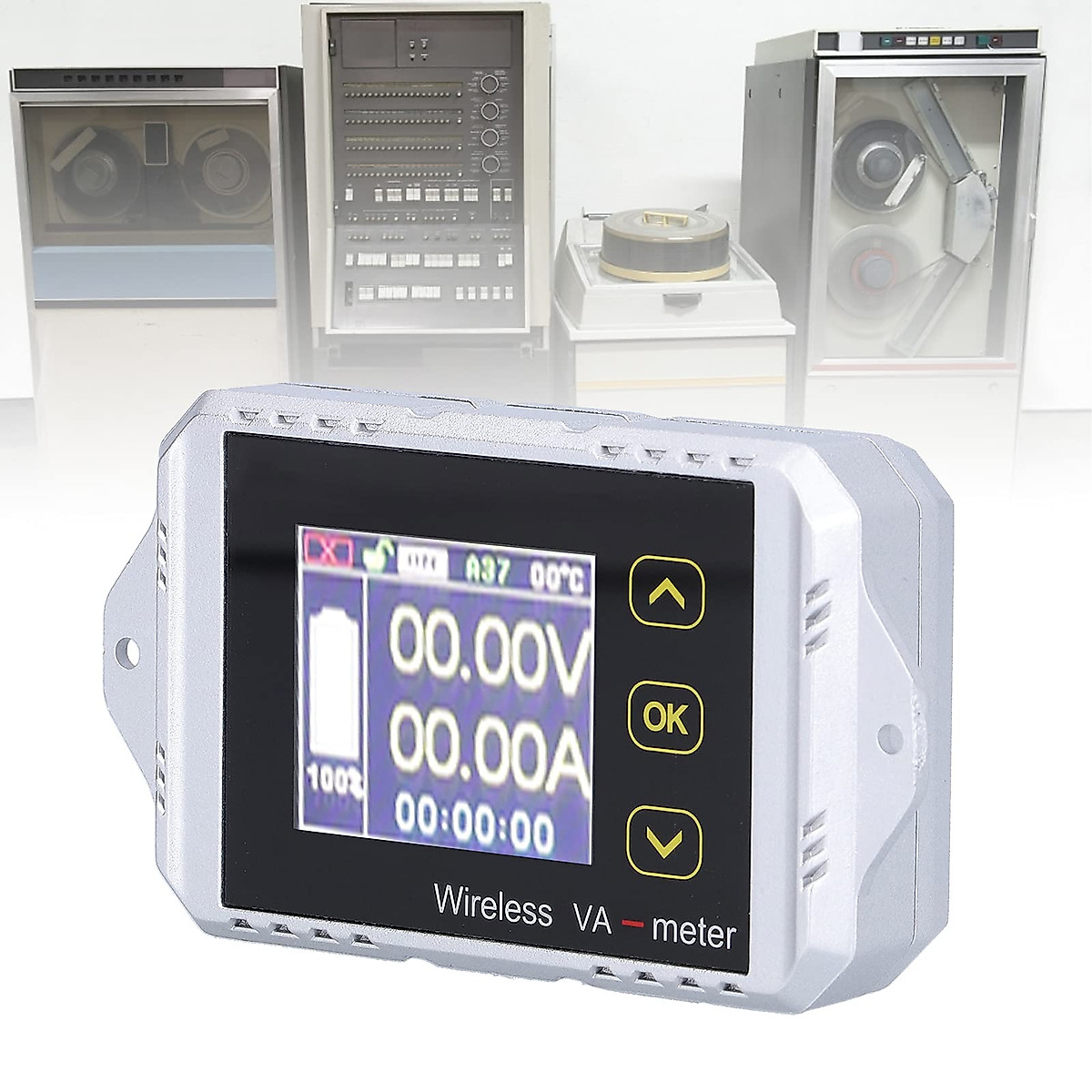 Battery Capacity Tester, VAT‑1300 Coulomb Time Meter DC Voltage Current Meter Amp Meter Gauges DC Multimeter for Voltage Current