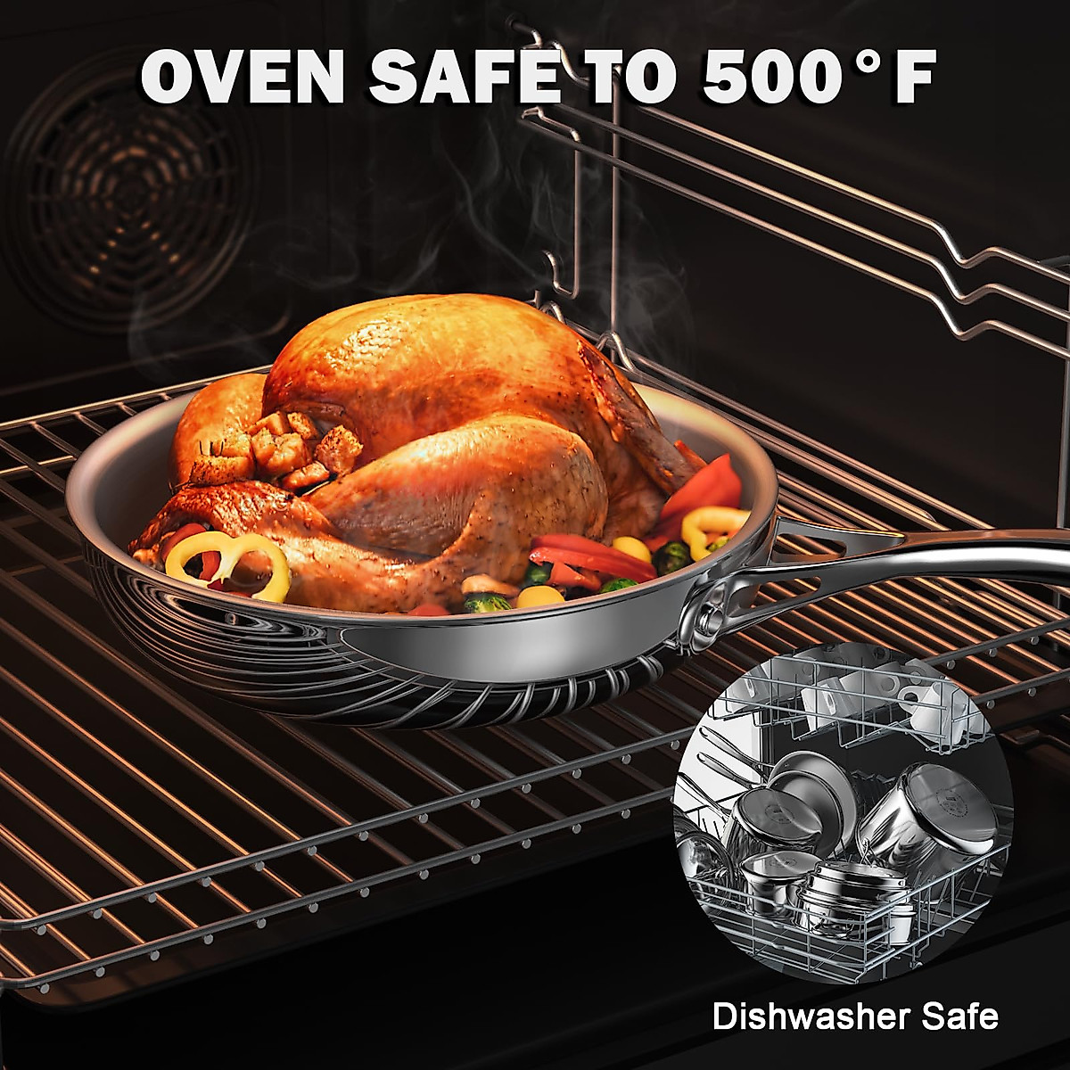 Cooks Standard 3-Quart Multi-Ply Clad Stainless Steel Saucepan with Lid