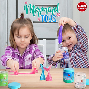 35.16 FL OZ Mermaid Slime Pack for Girls Ages 6-8, FunKidz Big Premade Shimmer Sparkle Glitter Kids Slime Toy Birthday Party Gift