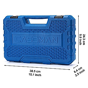 CASOMAN Master Torx Bit Socket and External Torx Socket Set, 60-Piece Set, S2 and Cr-V Steel，E4-E24, T6-T70,TT6-TT70,TP8-TP60