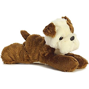 Aurora® Adorable Mini Flopsie™ Semper Fi Stuffed Animal - Playful Ease - Timeless Companions - Brown 8 Inches