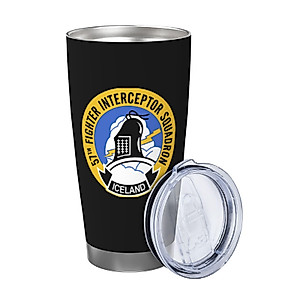 Biaomn Air Force 57th Fighter Interceptor Squadron Stainless Steel Tumbler Vacuum Insulated Travel Tumbler With Lid Coffee Mug Car Cup For Home Office Outdoor 20oz