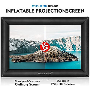 20 Feet Inflatable Outdoor and Indoor Theater Projector Screen - Includes Inflation Fan, Tie-Downs and Storage Bag - Only Supports Front Projection