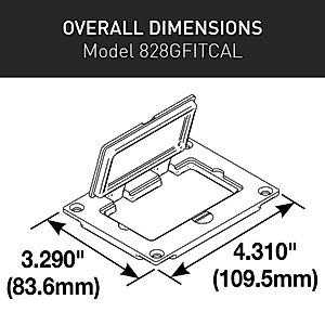 Legrand Wiremold 828GFITCAL OmniBox/Modulink Rectangular GFCI Cover Plate, Brushed Aluminim (1 Pack)