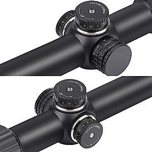 Feyachi Tactical Optics Falcon 1-4x24 SFP Rifle Scope Red Illuminated Starburst Reticle Riflescopes for Hunting Shooting, 30mm (1.2") Tube Matte Black