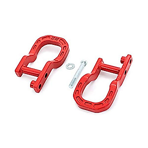 Rough Country Forged Tow Hooks for 2014-2018 Chevy Silverado 1500 | Red - RS134