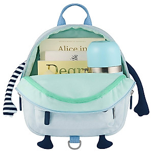 GAGAKU Toddler Backpack with Leash - Mini Kids Backpacks for Boys 2-5 Years Child Safety Backpack 3D Cartoon Animal Anti-Lost Preschool Backpack - Blue