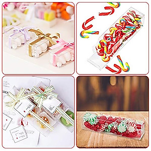 26 PCS Clear Gift Boxes Plastic Favor Boxes Transparent Cube Boxes PET Boxes for Wedding,Party,Baby Shower,Bridal Shower 2x2x6inch