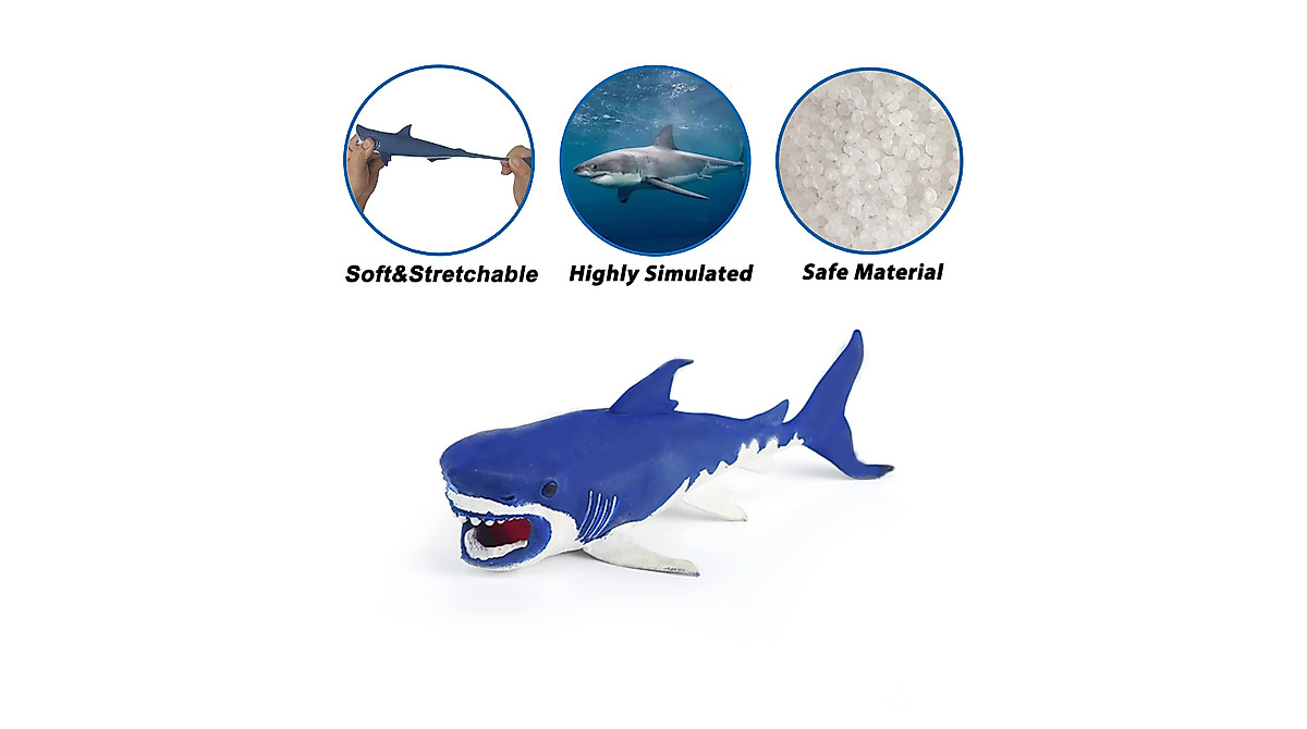 10 Pack Realistic Soft Shark Toys for Kids