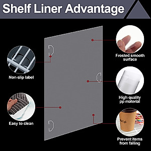 2 Roll Wire Shelf Liner Clear Shelf Covers for Wire Shelving 12 Inch Wide Waterproof Non Adhesive Refrigerator Pantry Wire Shelf Plastic Mats for Kitchen Cabinet Drawer Fridge Rack, 10 Foot Roll