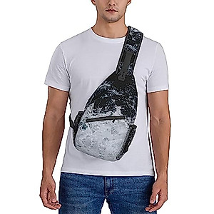 UNIOND Ocean Splash Foam Printed Sling Bag Adjustable Cross Chest Bag Shoulder Backpack for Outdoor Travel
