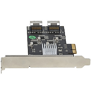 StarTech.com 8 Port SATA PCIe Card - PCI Express 6Gbps SATA Expansion Adapter Card with 4 Host Controllers - SATA PCIe Controller Card - PCI-e x4 Gen 2 to SATA III - SATA HDD/SSD (8P6G-PCIE-SATA-CARD)