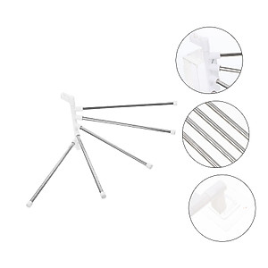 Artibetter 1 Set Rotating Towel Hanger Rotatory Towel Mount Towel Holder Wall Mounted Towel Rack Kitchen Towel Hanging Rack Swivel Towel Metal to Rotate Storage Rack White Stainless Steel