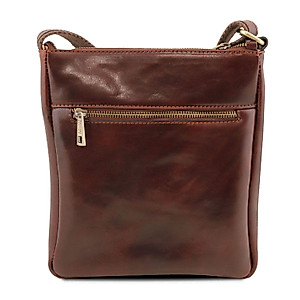 Tuscany Leather Jason Leather Crossbody Bag Dark Brown