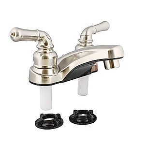 Empire Faucets RV Lavatory Faucet - 4 Inch Nickel Bathroom Faucet for RV Sink, Water Saving Aerator and Teapot Handles