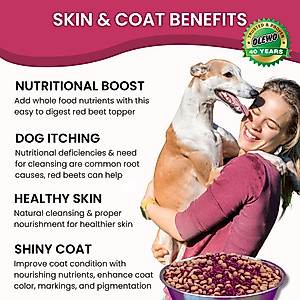Olewo Original Red Beets for Dogs – Natural Dog Anti Itch, Dog Food Topper, Skin & Coat Support – Dehydrated Vegetables for Dogs, Dog Supplements & Vitamins, Toppers for Dogs, Fiber for Dogs, 5.5 lbs