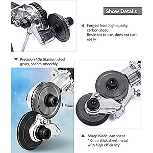 Electric Drill Plate Cutter Attachment, 2 Model Metal Cutter Attachment with Handles, Smooth Cut Metal Nibbler Drill Attachment, Convenient and Efficient Metal Shears