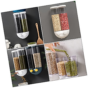 CIYODO 2 pcs Wall-mounted Wall- for Organizer Bucket Household Flour Baking Dry Large Rice Grain Restaurant Tea Storage Seasoning Canister Kitchen Food Container Grains Containers