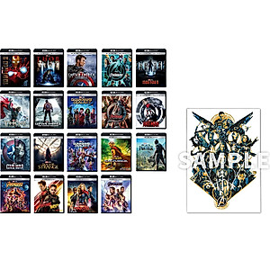 【Amazon.co.jp限定】MARVEL 4K UHD MovieNEX 19本セット(MARVEL インフィニティ・サーガ オリジナルアートボード付き) [Blu-ray]